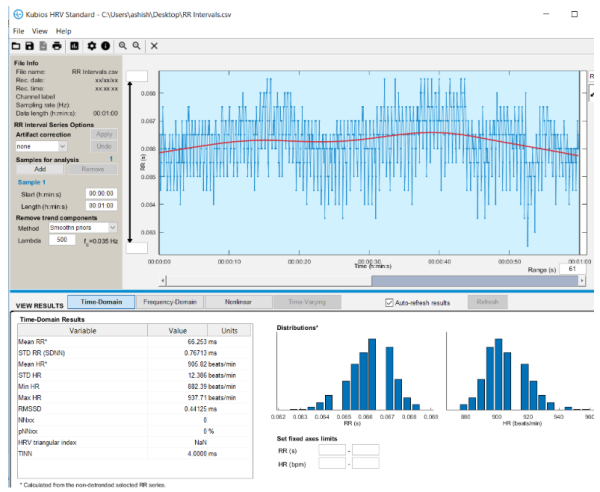 Analyzing LabScribe data with Kubios HRV - iWorx Systems, Inc.
